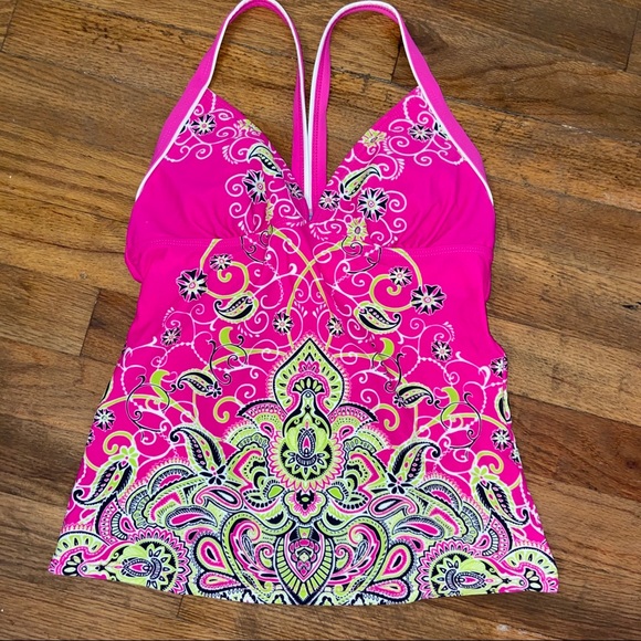 Athleta | Swim | Athleta Pink Print Tankini Top | Poshmark
